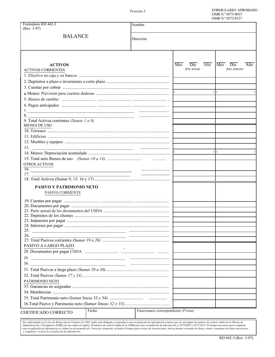 Formulario RD442-3 - Fill Out, Sign Online and Download Fillable PDF ...