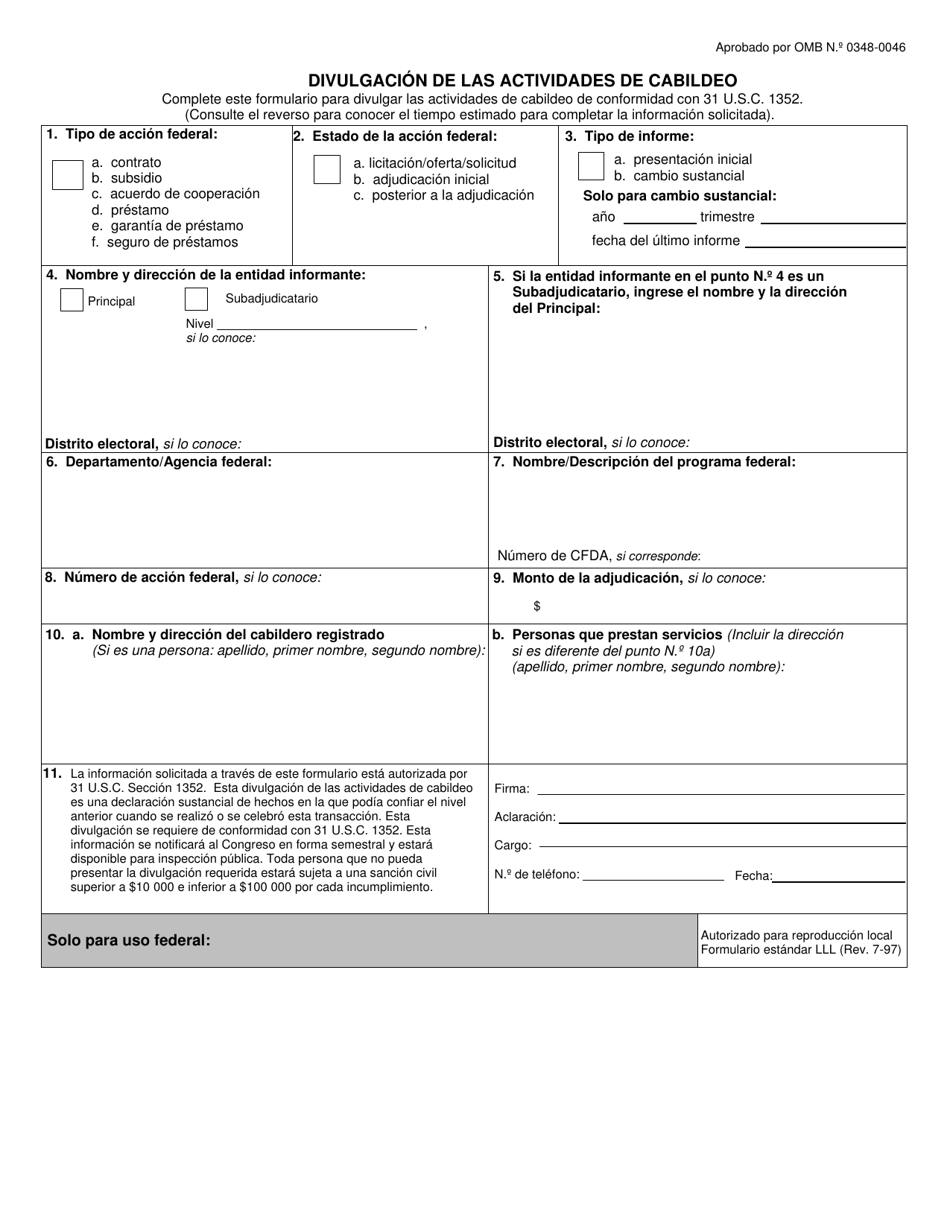 Sf Lll Fillable Form - Printable Forms Free Online