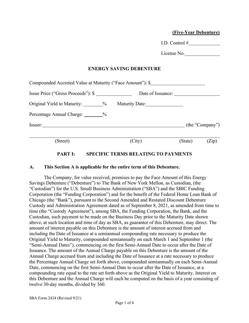SBA Form 2434 - Fill Out, Sign Online and Download Fillable PDF ...