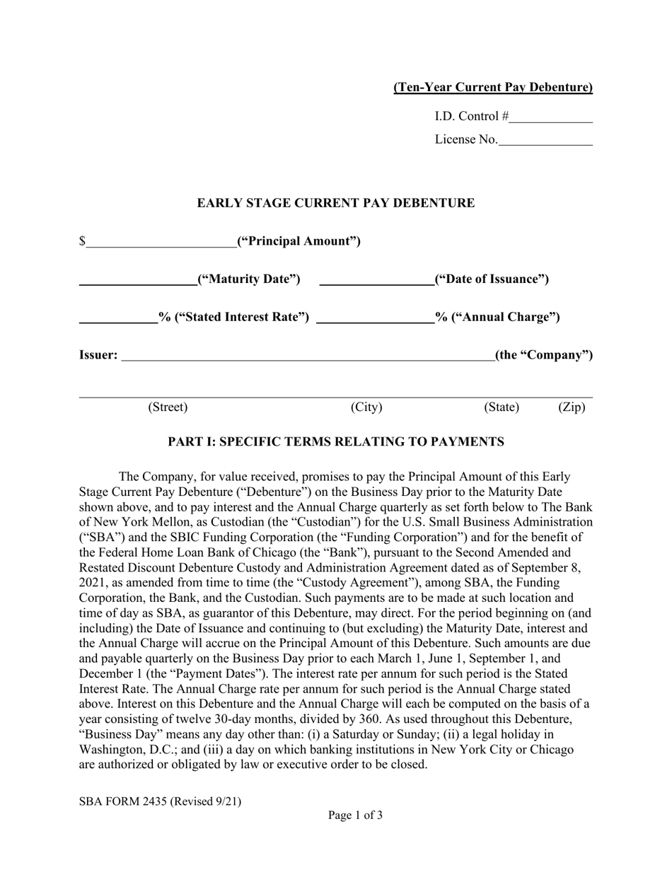 SBA Form 2435 - Fill Out, Sign Online and Download Fillable PDF ...