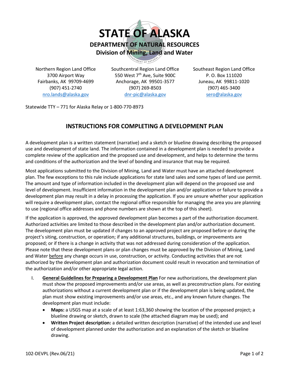 Form 102-DEVPL - Fill Out, Sign Online and Download Printable PDF ...