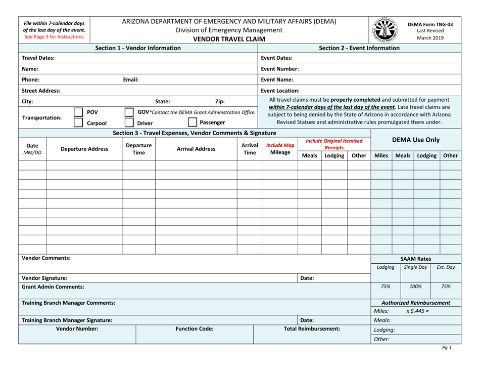 DEMA Form TNG-03 - Fill Out, Sign Online and Download Fillable PDF ...