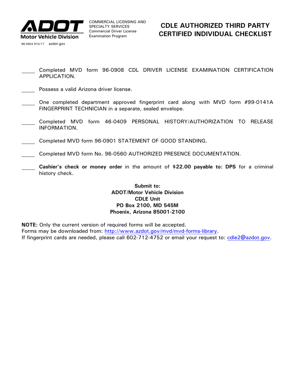 Form 96-0904 - Fill Out, Sign Online and Download Printable PDF ...