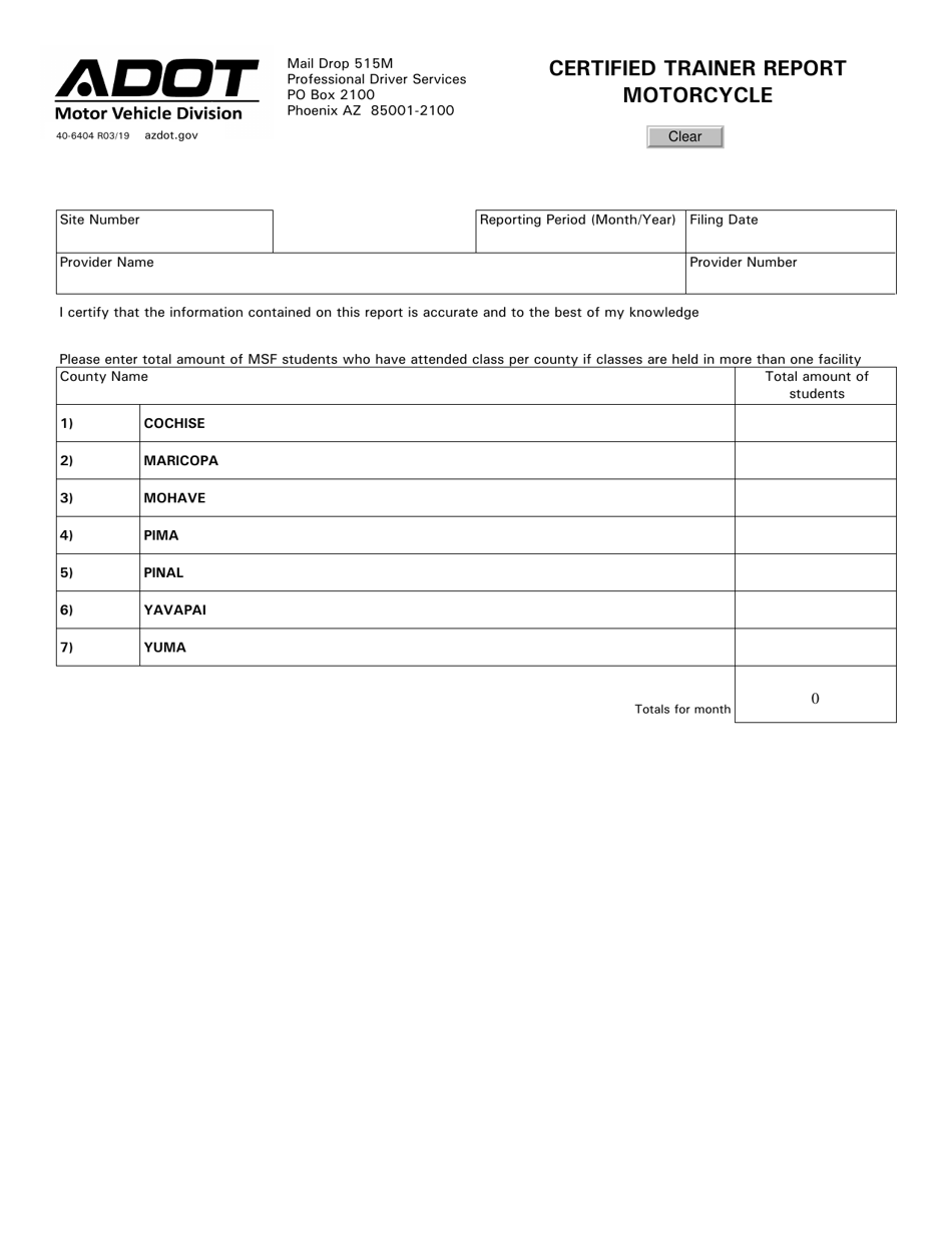 Form 40-6404 - Fill Out, Sign Online and Download Fillable PDF, Arizona ...
