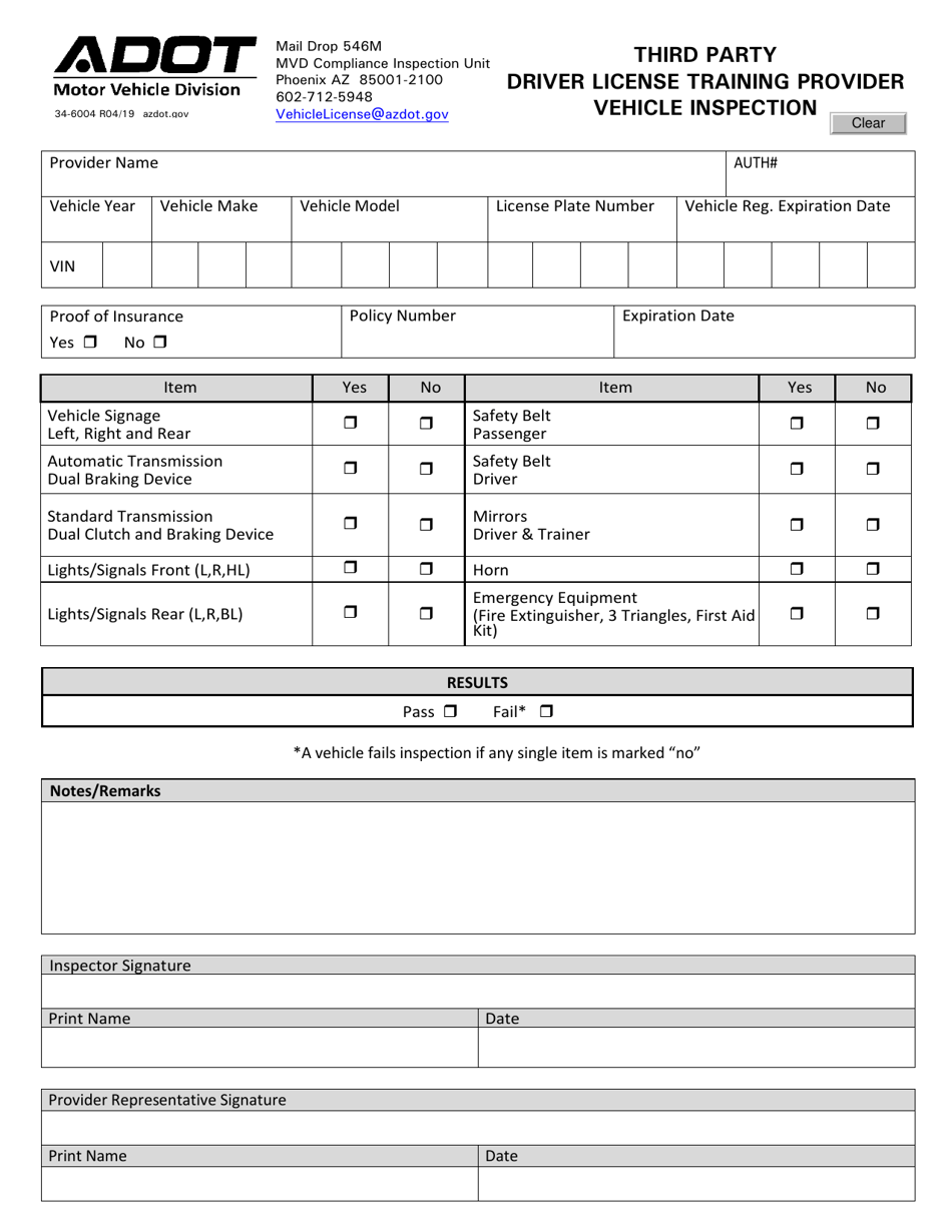Form 34-6004 - Fill Out, Sign Online and Download Fillable PDF, Arizona ...
