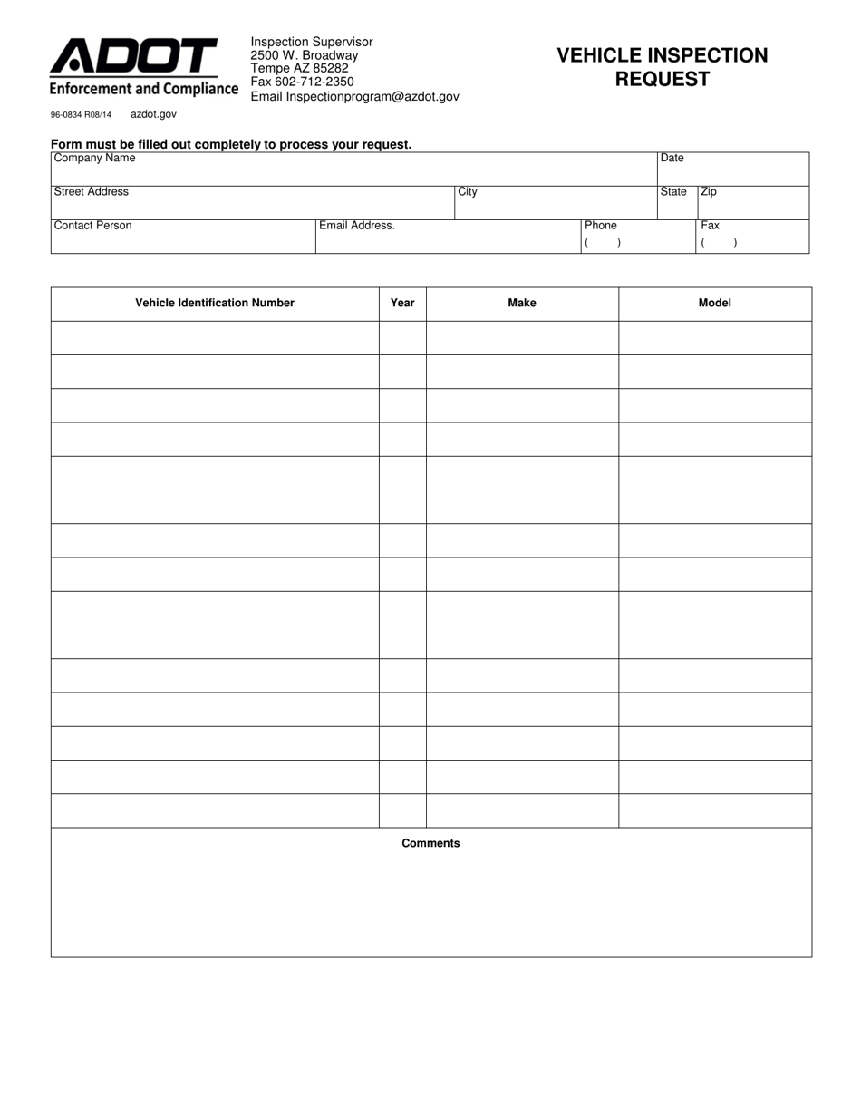 Form 96 0834 Fill Out Sign Online And Download Fillable PDF Arizona Form 96 0834 Fill Out Sign Online And Download Fillable PDF Arizona