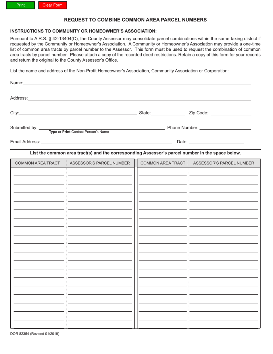 Form ADOR82354 - Fill Out, Sign Online and Download Fillable PDF, Arizona | Templateroller