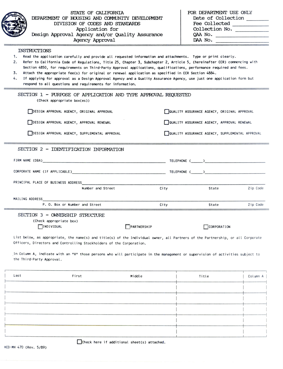 Form HCD-MH470 - Fill Out, Sign Online and Download Fillable PDF ...