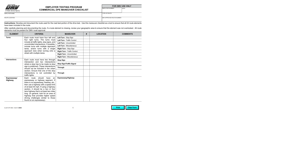 Form DL807 ETP - Fill Out, Sign Online and Download Fillable PDF, California | Templateroller