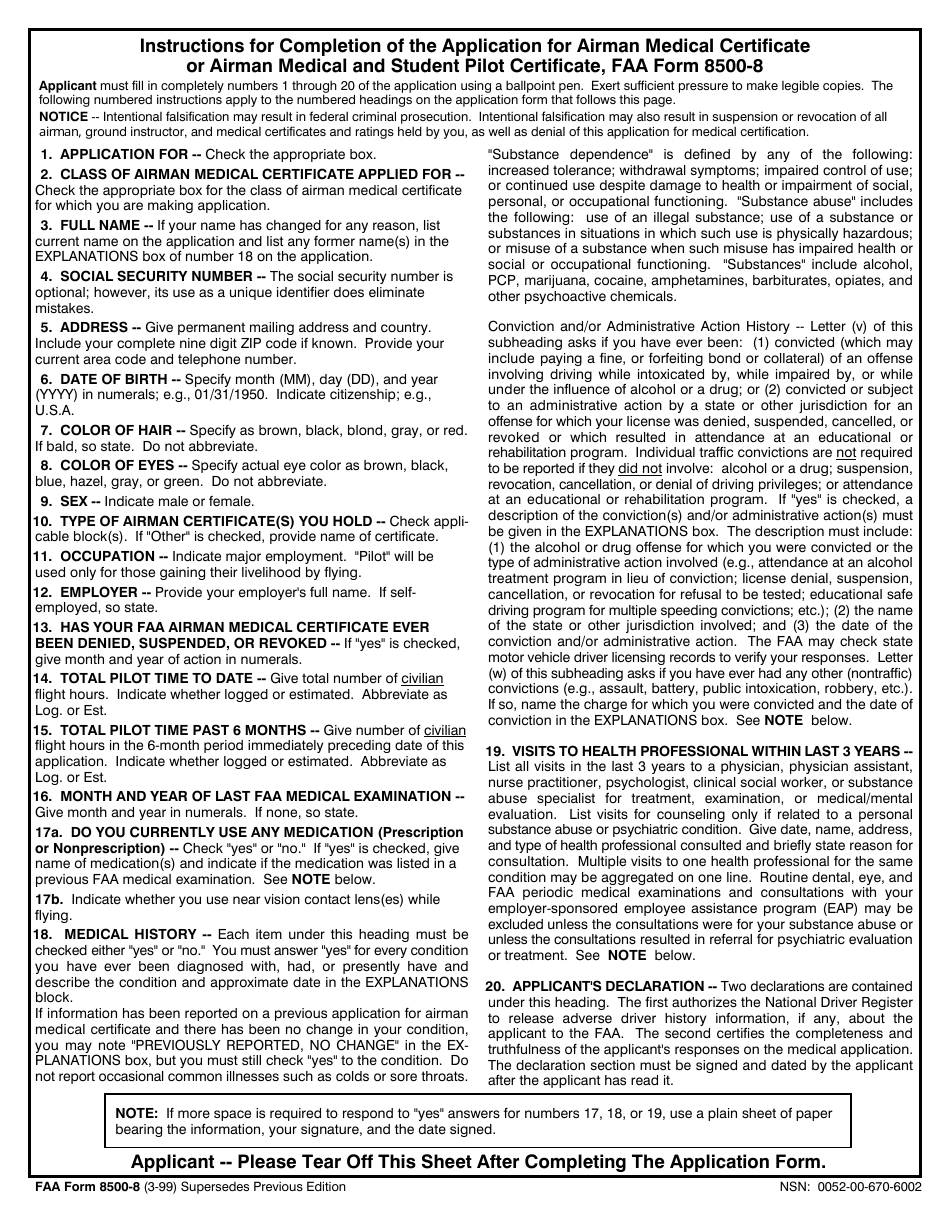 FAA Form 8500 8 Fill Out Sign Online And Download Printable PDF
