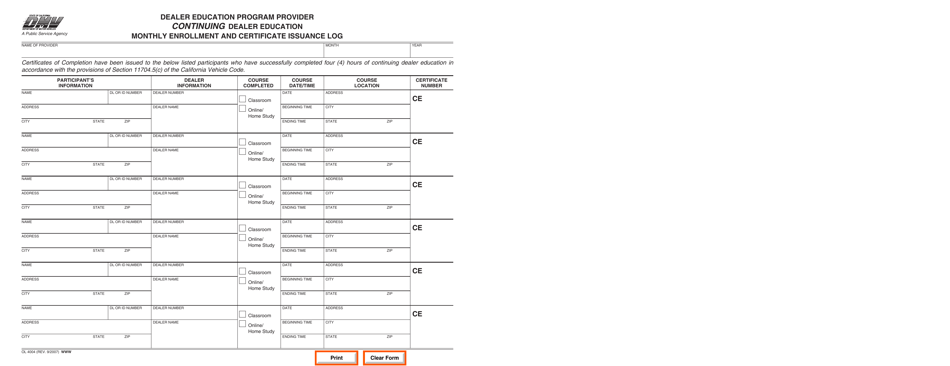 Form OL4004 - Fill Out, Sign Online and Download Fillable PDF ...