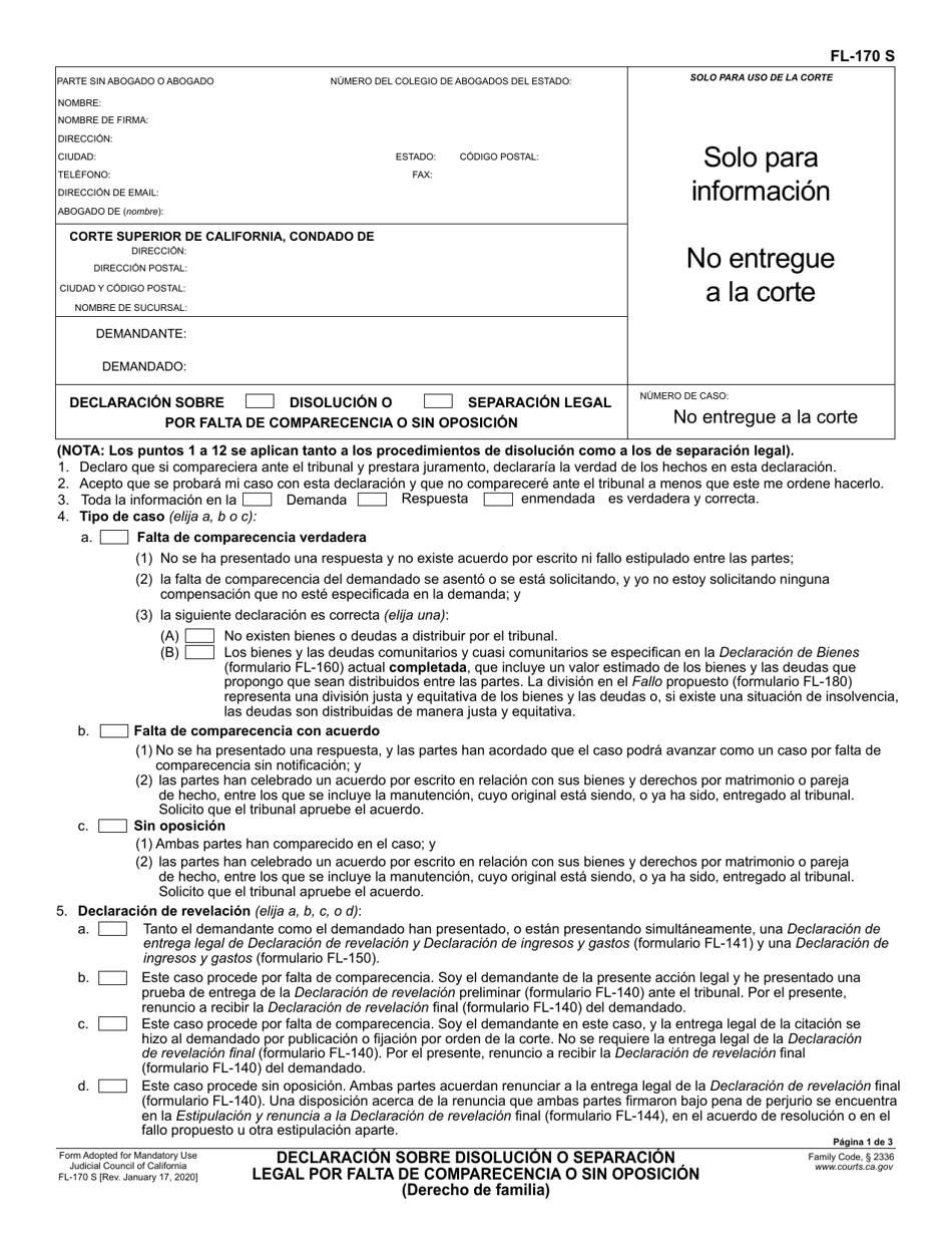 Formulario FL-170 - Fill Out, Sign Online and Download Printable PDF ...