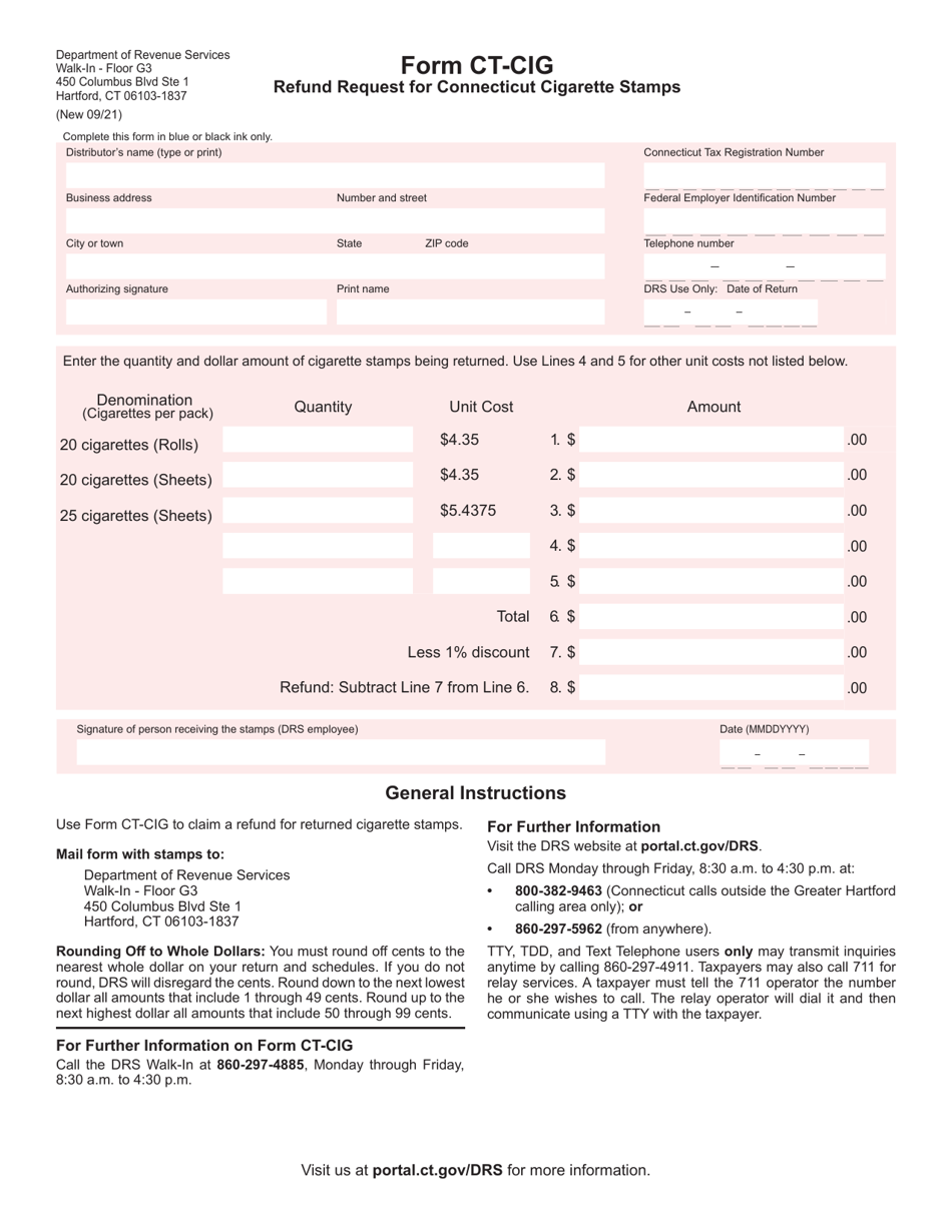 Form CT-CIG - Fill Out, Sign Online and Download Printable PDF ...