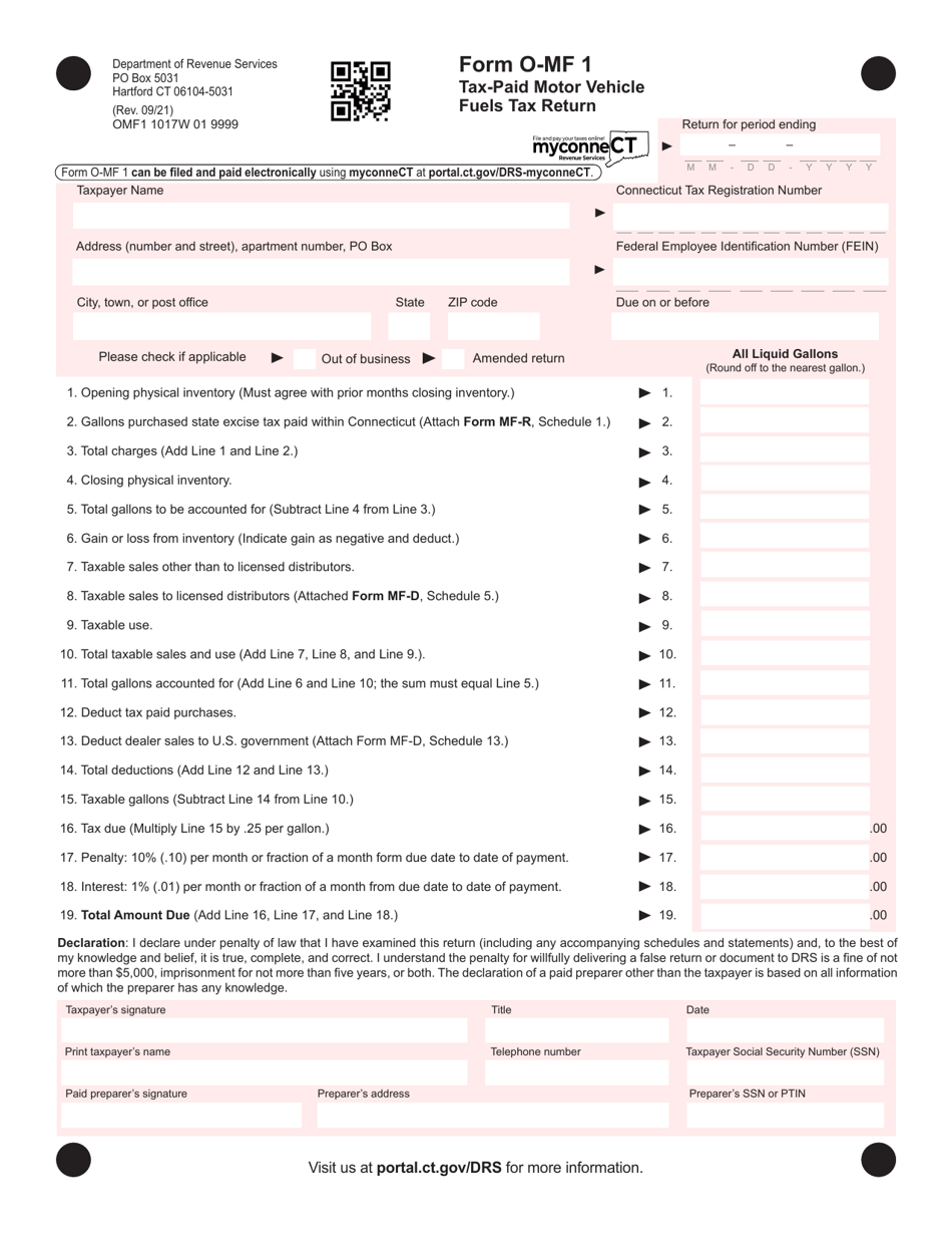 Form O-MF1 - Fill Out, Sign Online and Download Printable PDF ...