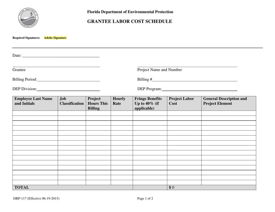 Form DRP-117 - Fill Out, Sign Online and Download Fillable PDF, Florida ...