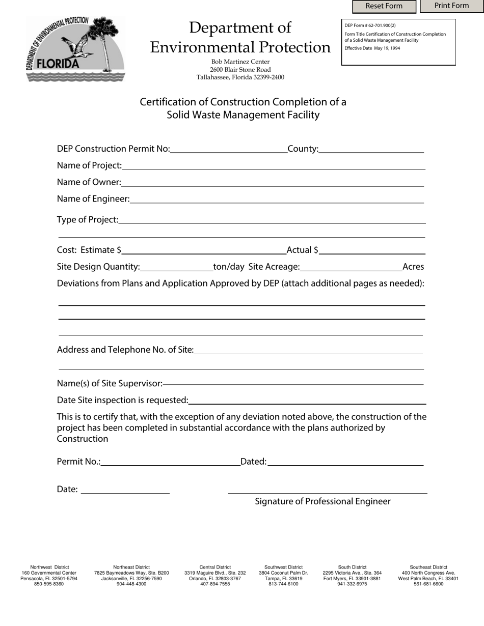 DEP Form 62-701.900(2) - Fill Out, Sign Online and Download Fillable ...