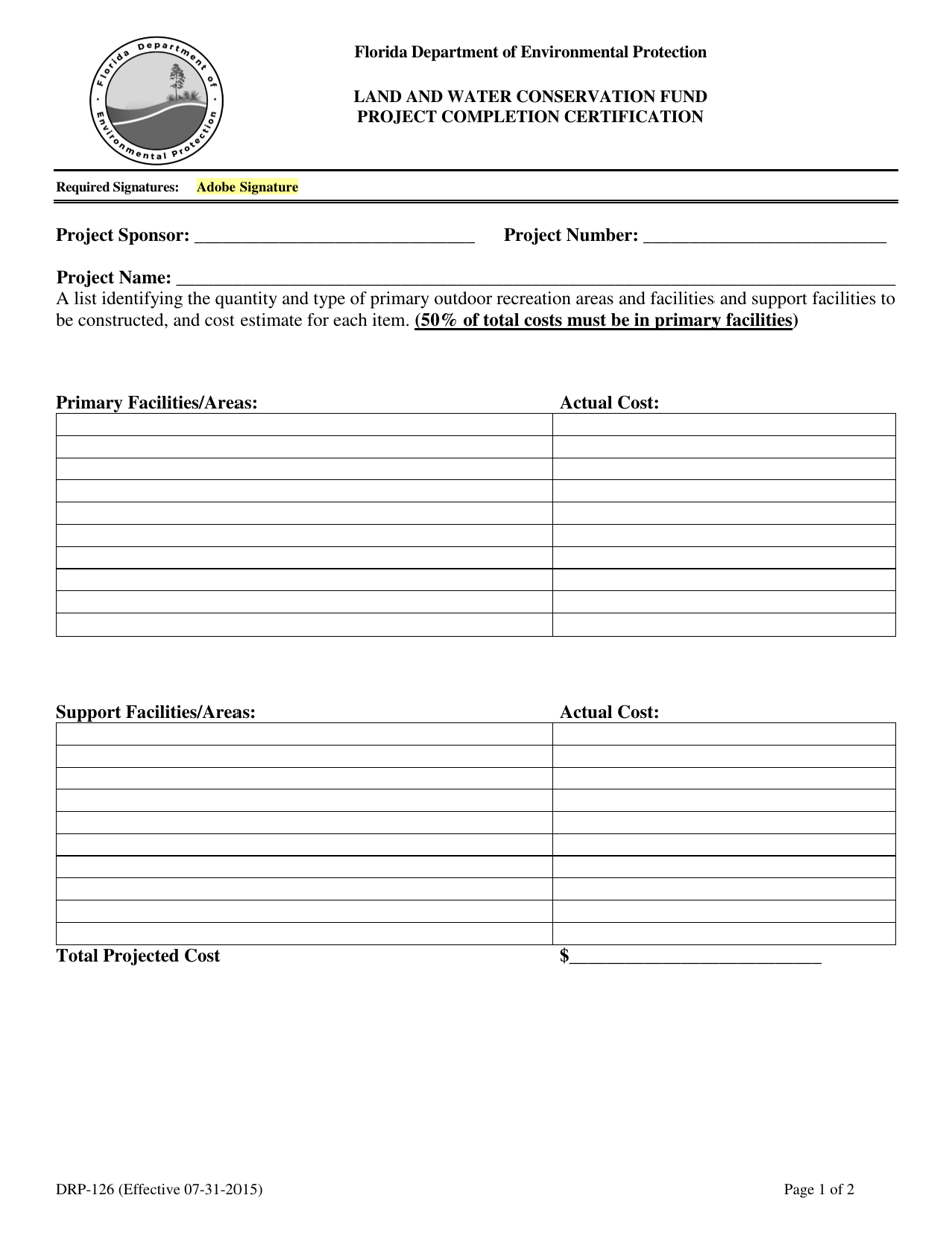 Form DRP-126 - Fill Out, Sign Online and Download Fillable PDF, Florida ...