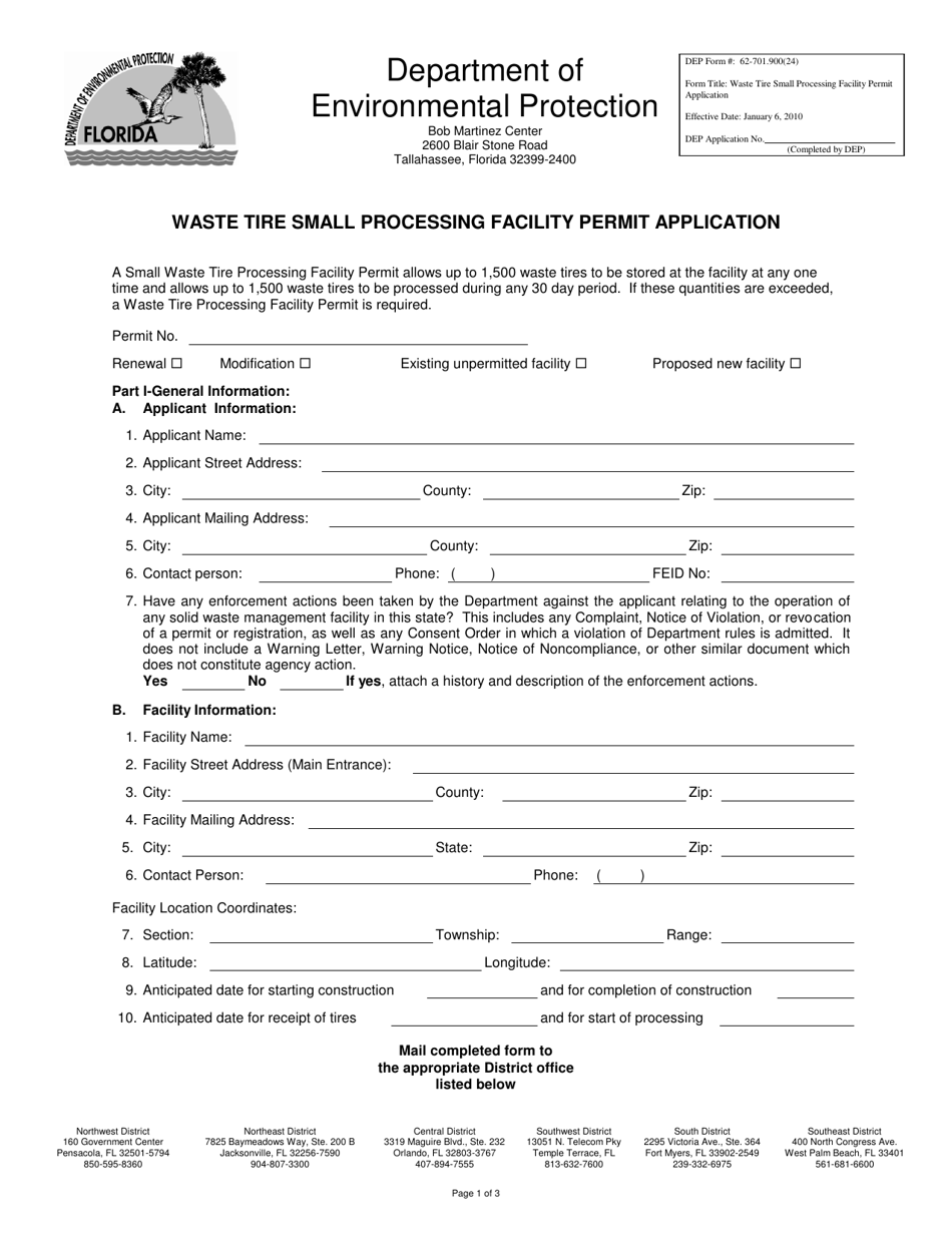 DEP Form 62-701.900(24) - Fill Out, Sign Online and Download Fillable ...