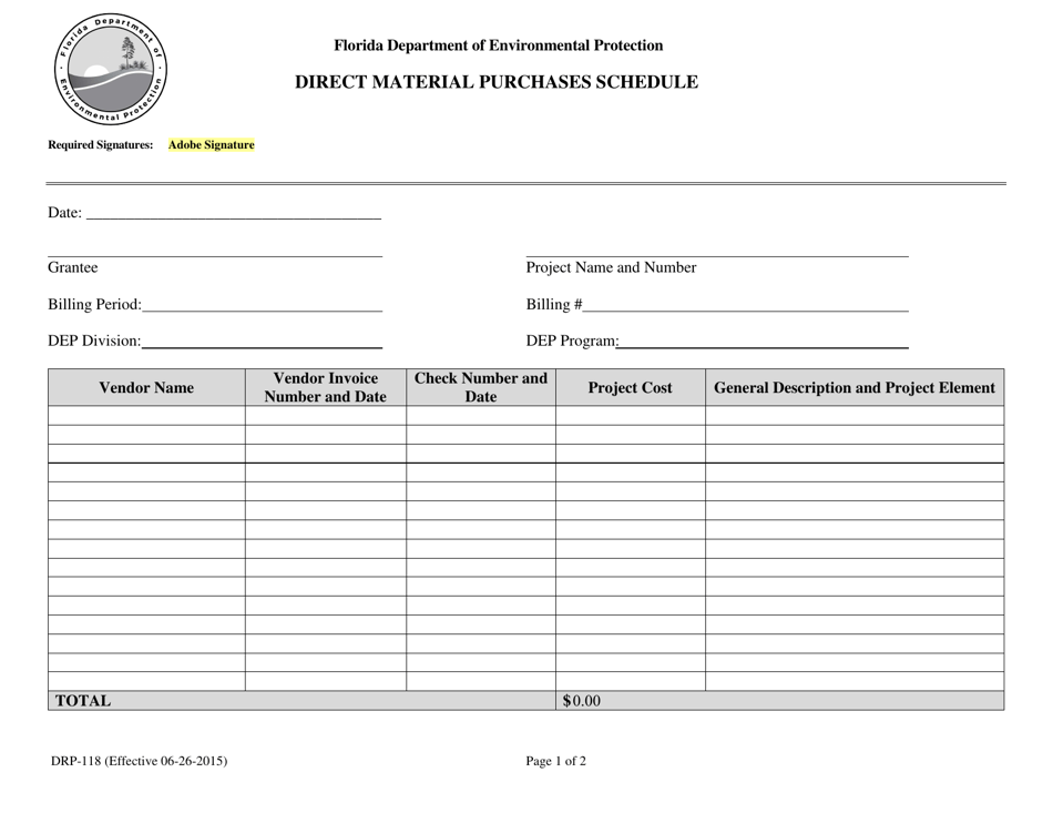 Form DRP-118 - Fill Out, Sign Online and Download Fillable PDF, Florida ...