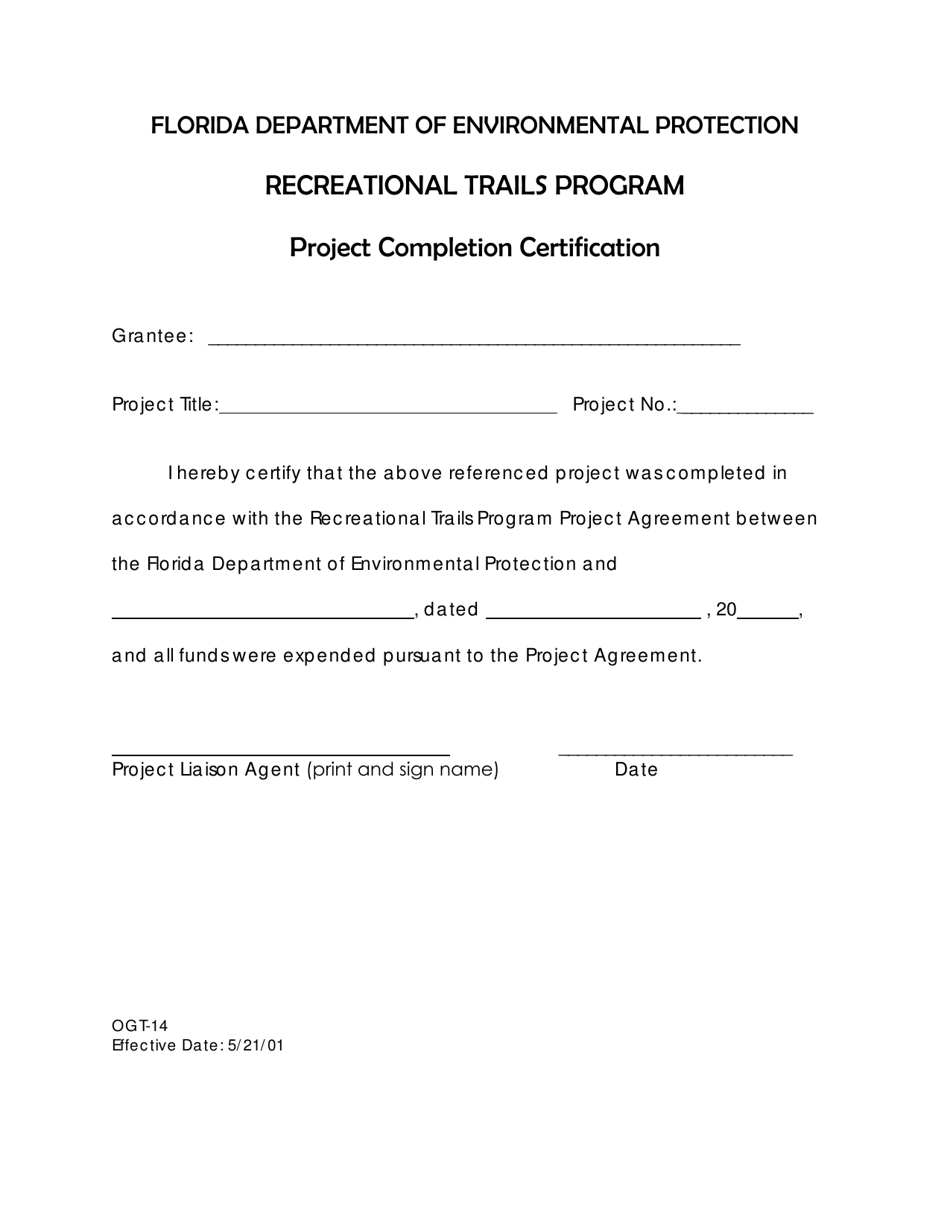 Form OGT-14 - Fill Out, Sign Online and Download Fillable PDF, Florida ...