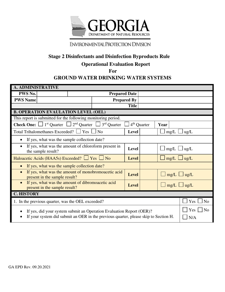 Georgia (United States) Stage 2 Disinfectants and Disinfection ...