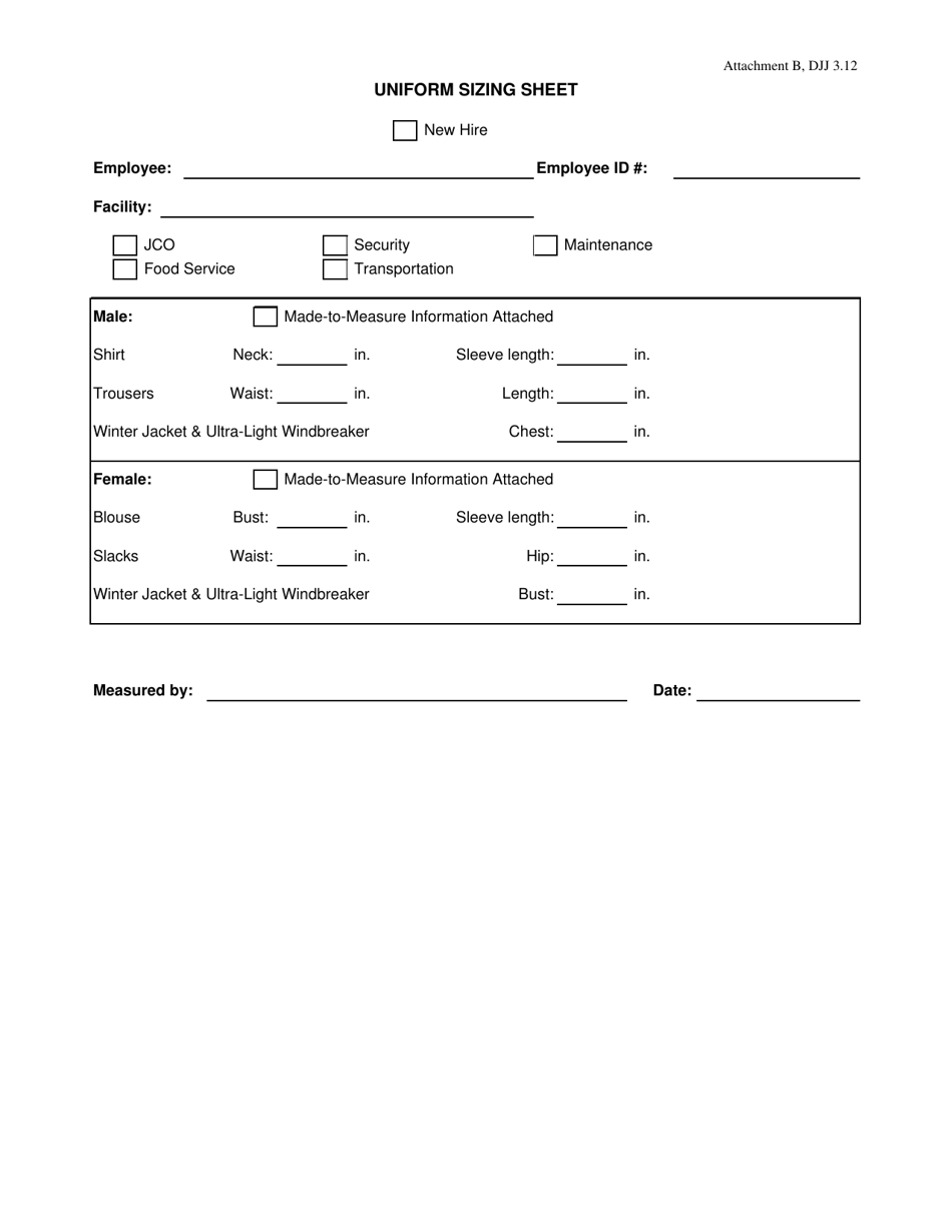 Georgia (United States) Uniform Sizing Sheet - Fill Out, Sign Online ...