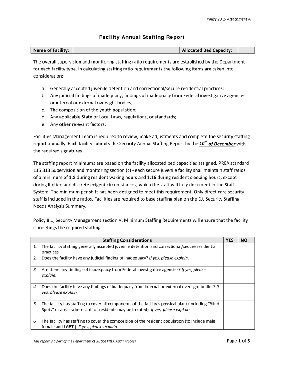 Georgia (United States) Facility Annual Staffing Report - Fill Out ...