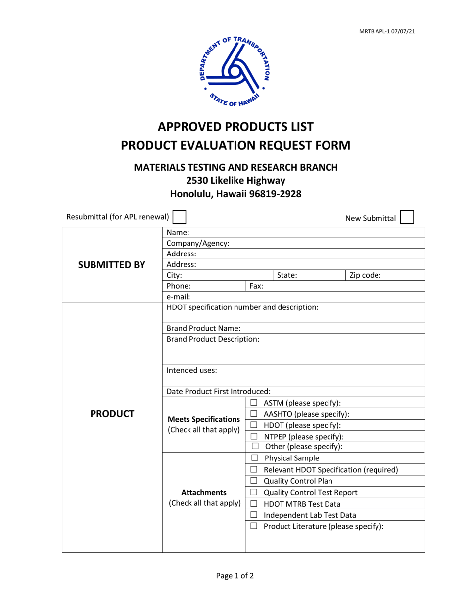Form MRTB APL-1 - Fill Out, Sign Online and Download Fillable PDF ...