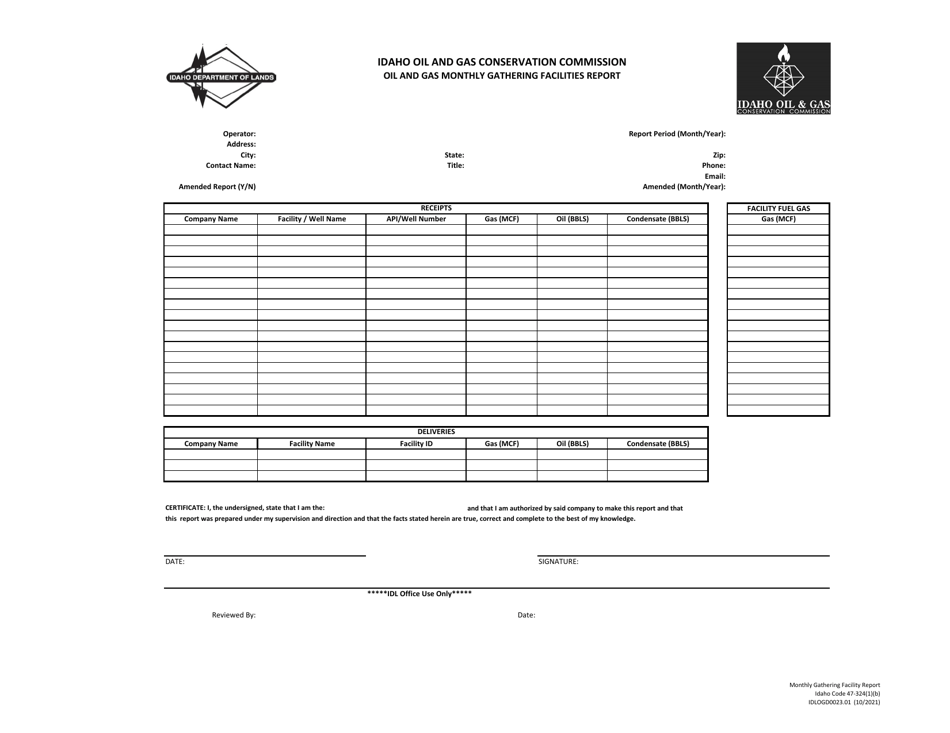Form IDLOGD0023 - Fill Out, Sign Online and Download Printable PDF ...