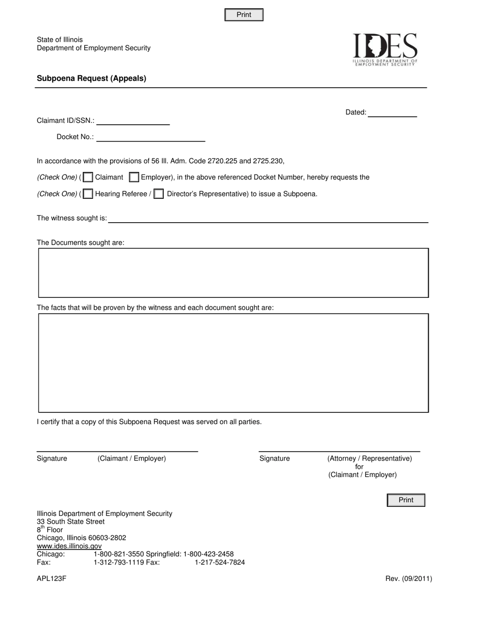 Form APL123F - Fill Out, Sign Online and Download Fillable PDF ...