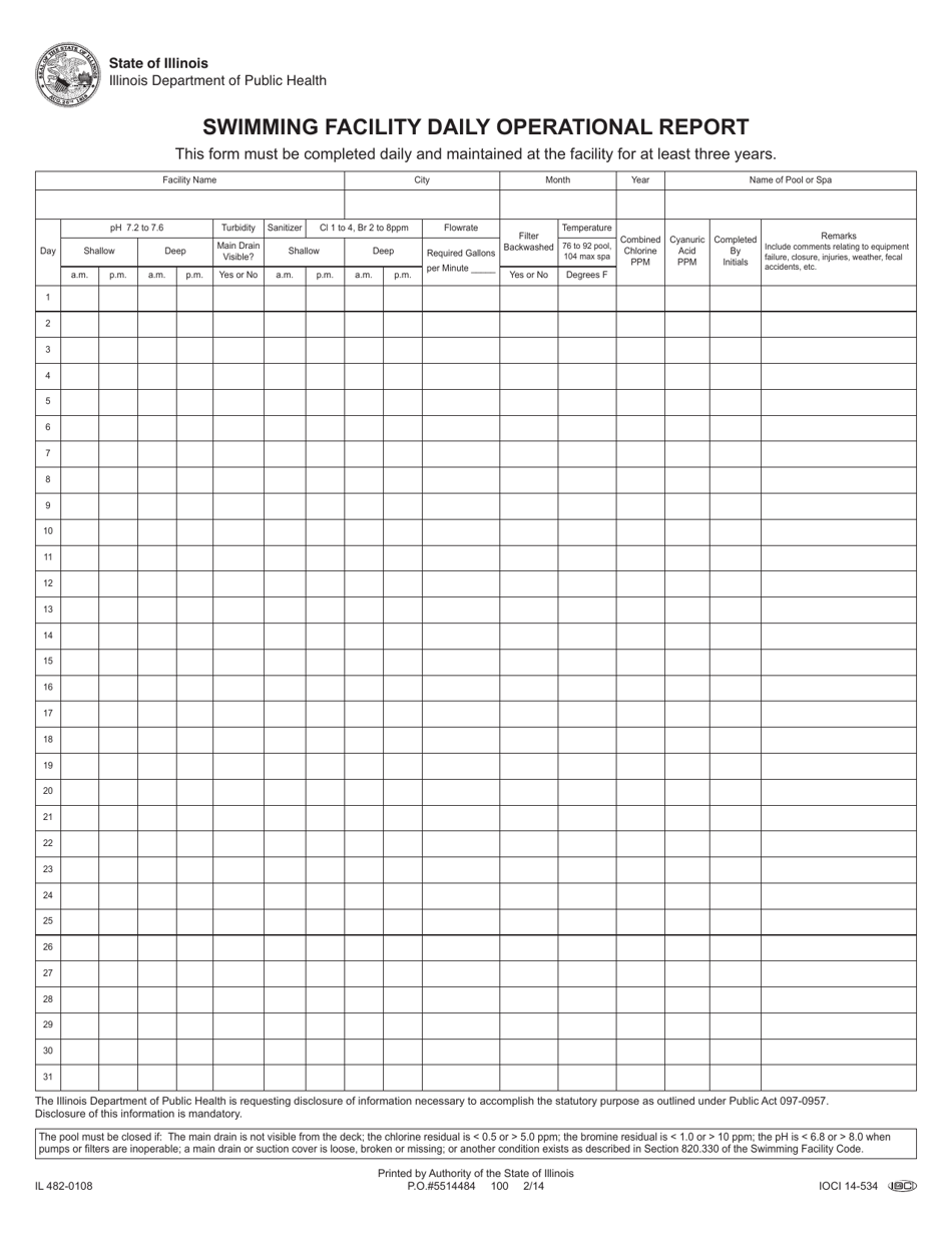 Form IL482-0108 - Fill Out, Sign Online and Download Fillable PDF ...