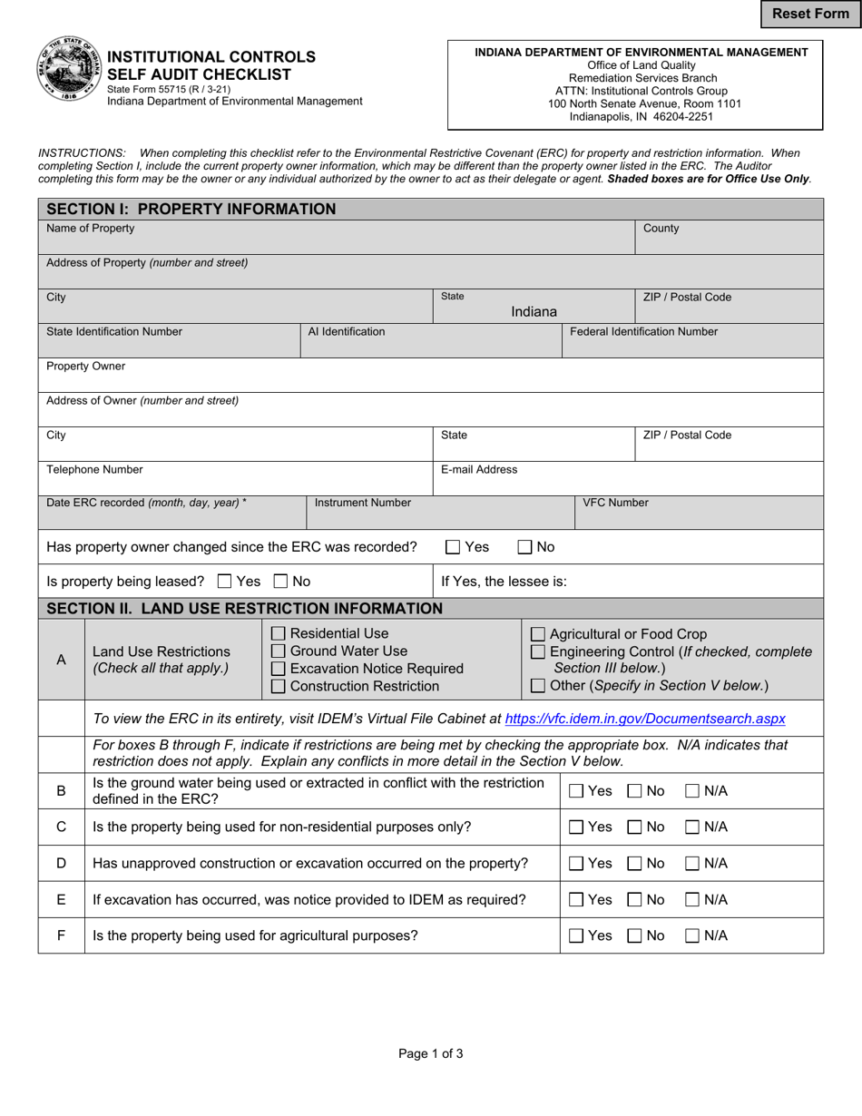 State Form 55715 - Fill Out, Sign Online and Download Fillable PDF ...