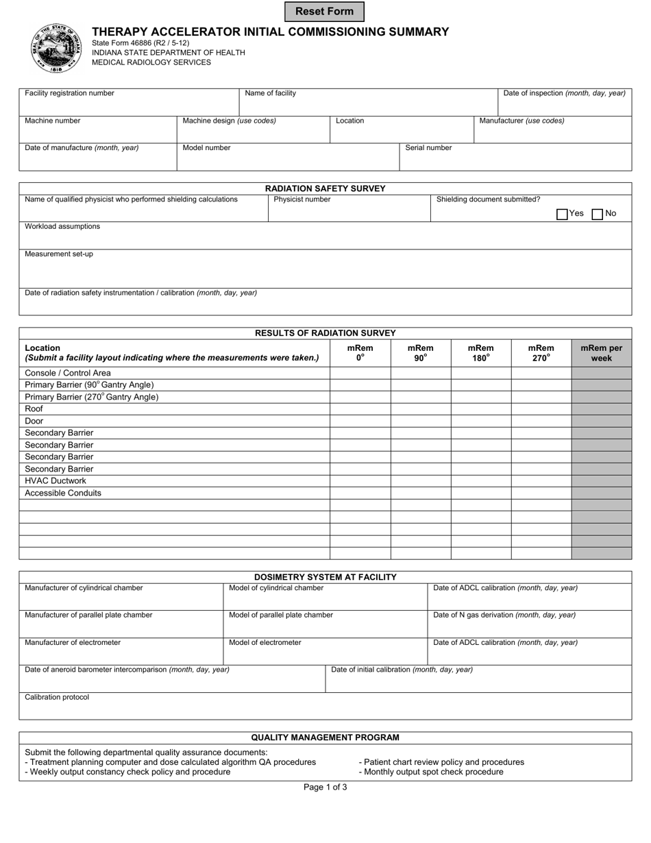 State Form 46886 - Fill Out, Sign Online and Download Fillable PDF ...