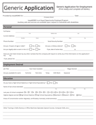 Iowa Generic Application for Employment - Fill Out, Sign Online and ...
