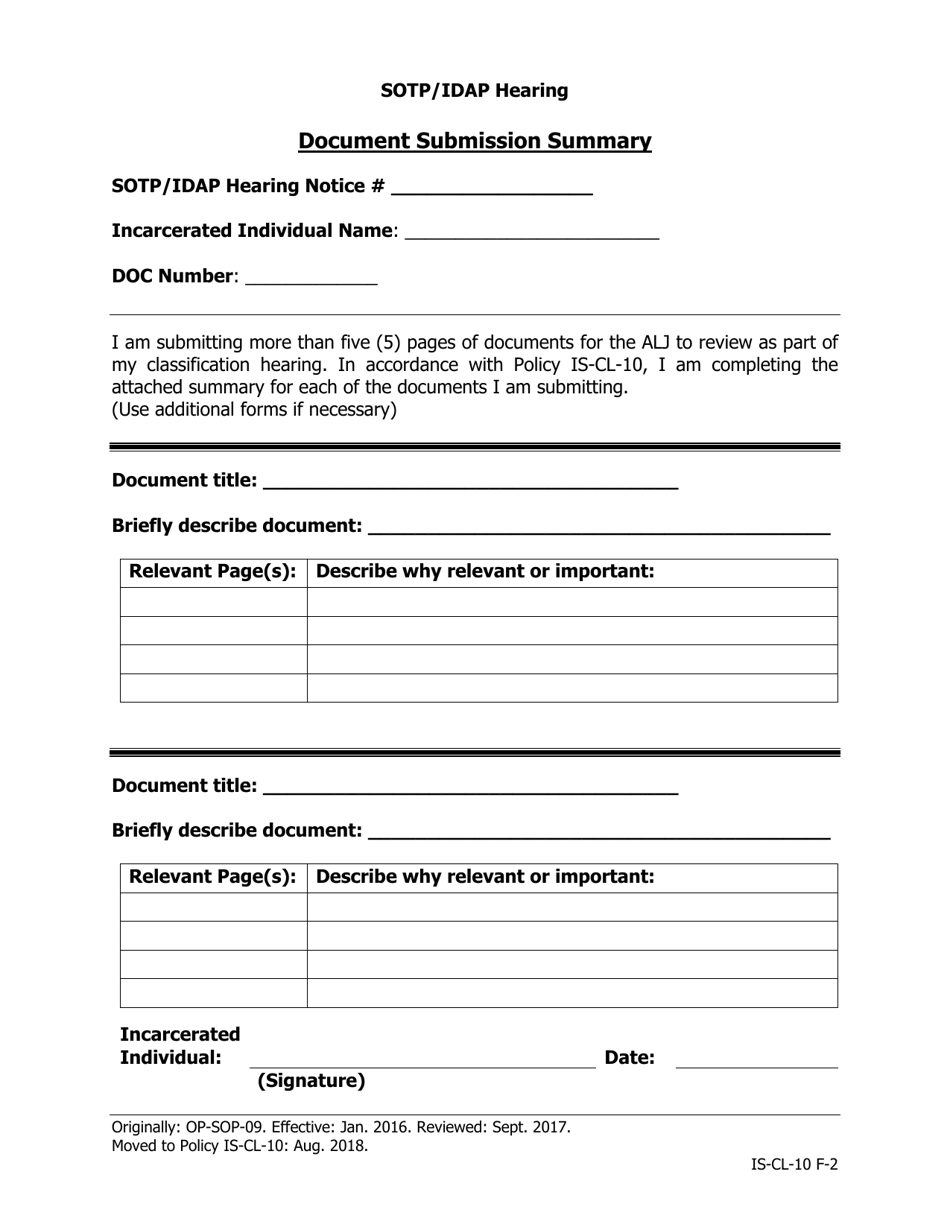 Iowa Sotp/Idap Hearing Document Submission Download Printable PDF ...