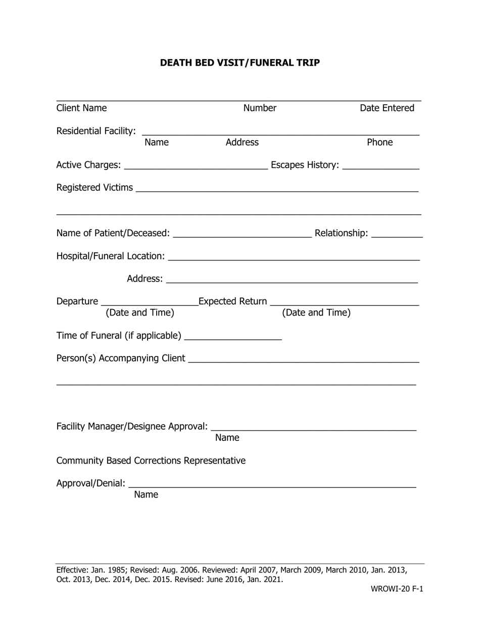 Iowa Death Bed Visit/Funeral Trip - Fill Out, Sign Online and Download ...