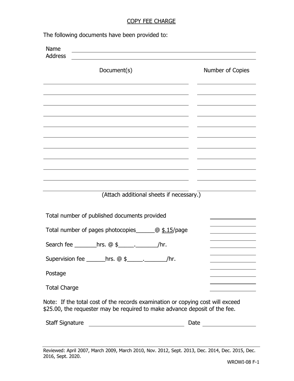 Iowa Copy Fee Charge Download Printable PDF 2020 — 2024 | Templateroller