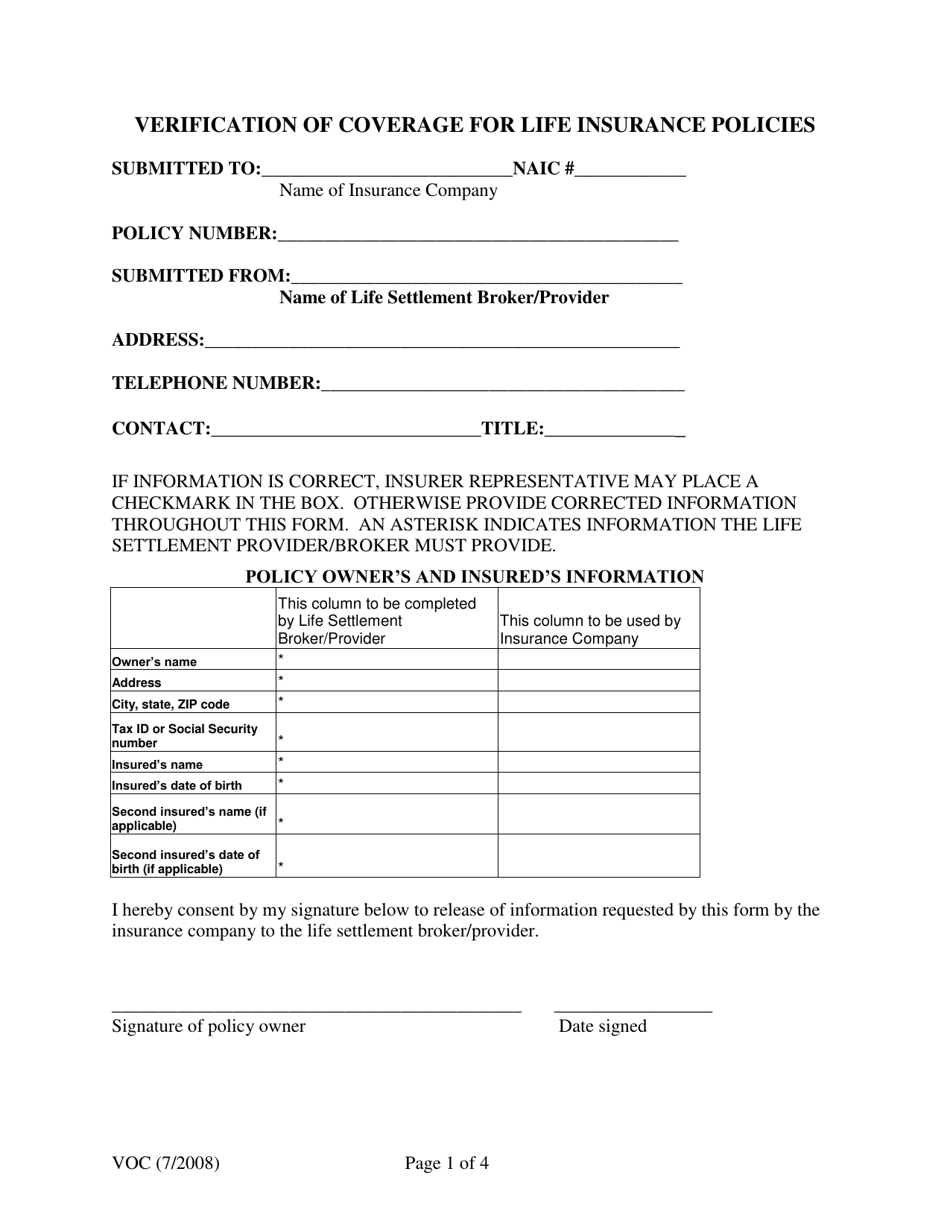 Form VOC - Fill Out, Sign Online and Download Printable PDF, Kentucky ...