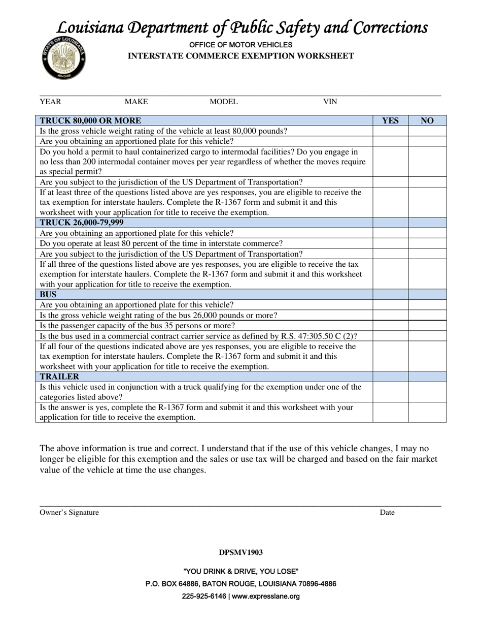Form DPSMV1903 - Fill Out, Sign Online and Download Fillable PDF ...