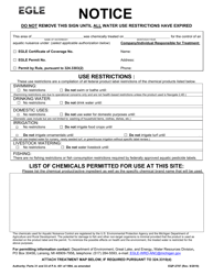 Form EQP2797 - Fill Out, Sign Online and Download Fillable PDF, Michigan | Templateroller