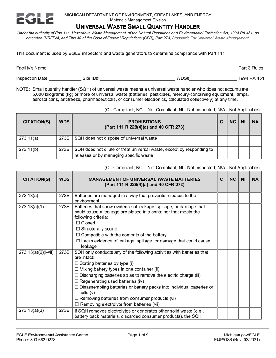 Form EQP5186 - Fill Out, Sign Online and Download Printable PDF ...