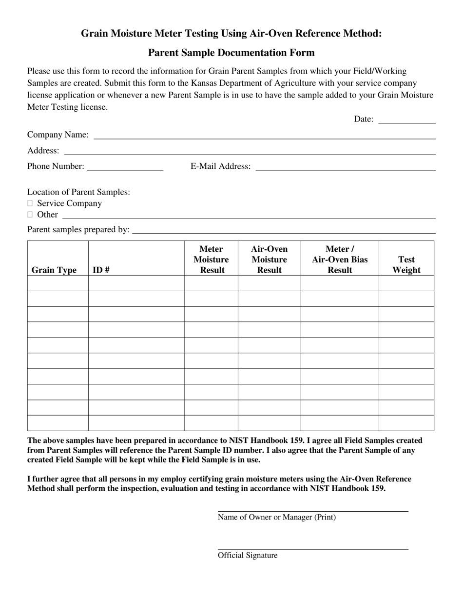 Kansas Grain Moisture Meter Testing Using Air-Oven Reference Method ...