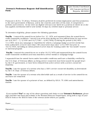 Voluntary Self-identification of Veterans Form Download Fillable PDF ...