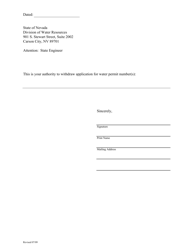 Nevada Withdrawal of Application - Fill Out, Sign Online and Download ...