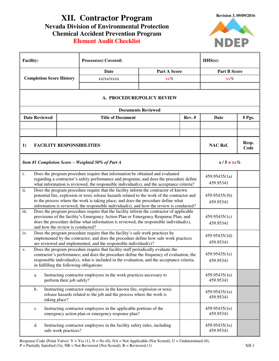 Form XII - Fill Out, Sign Online and Download Printable PDF, Nevada ...