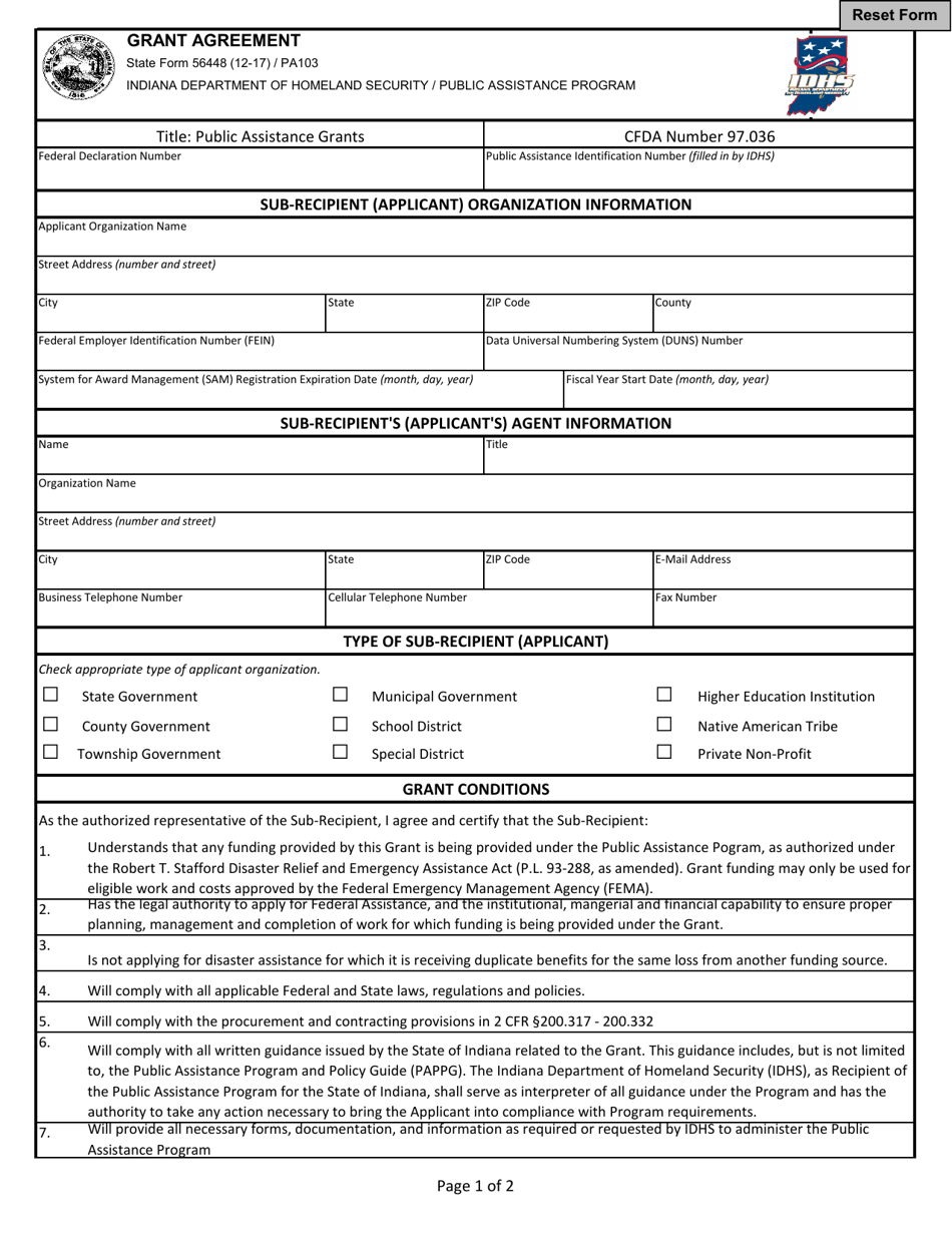 State Form 56448 (PA103) - Fill Out, Sign Online and Download Fillable ...
