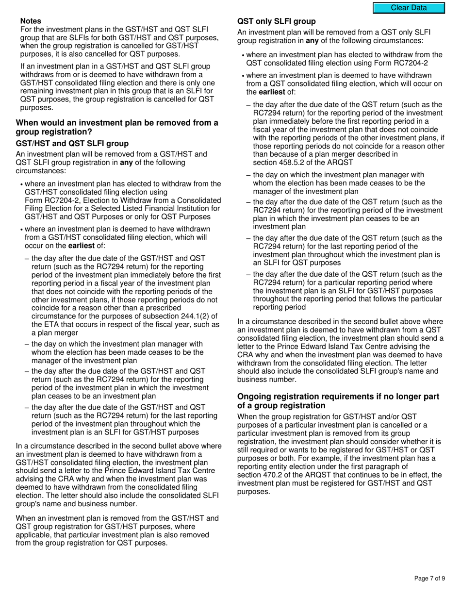 Form RC7202 - Fill Out, Sign Online and Download Fillable PDF, Canada ...