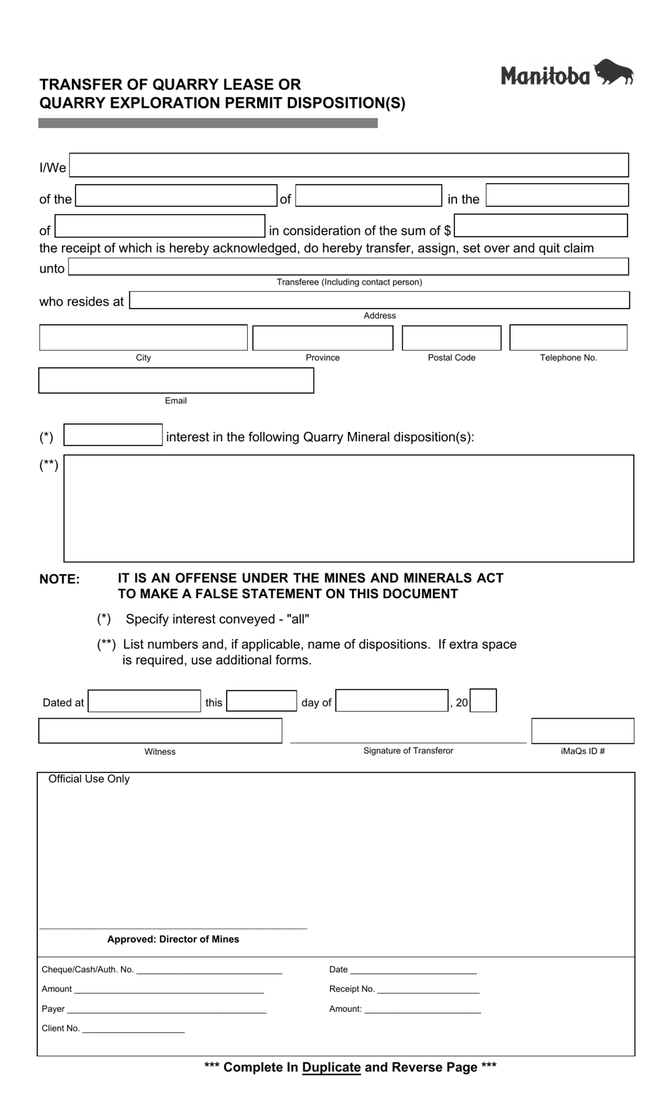 Form MF2 - Fill Out, Sign Online and Download Fillable PDF, Manitoba ...