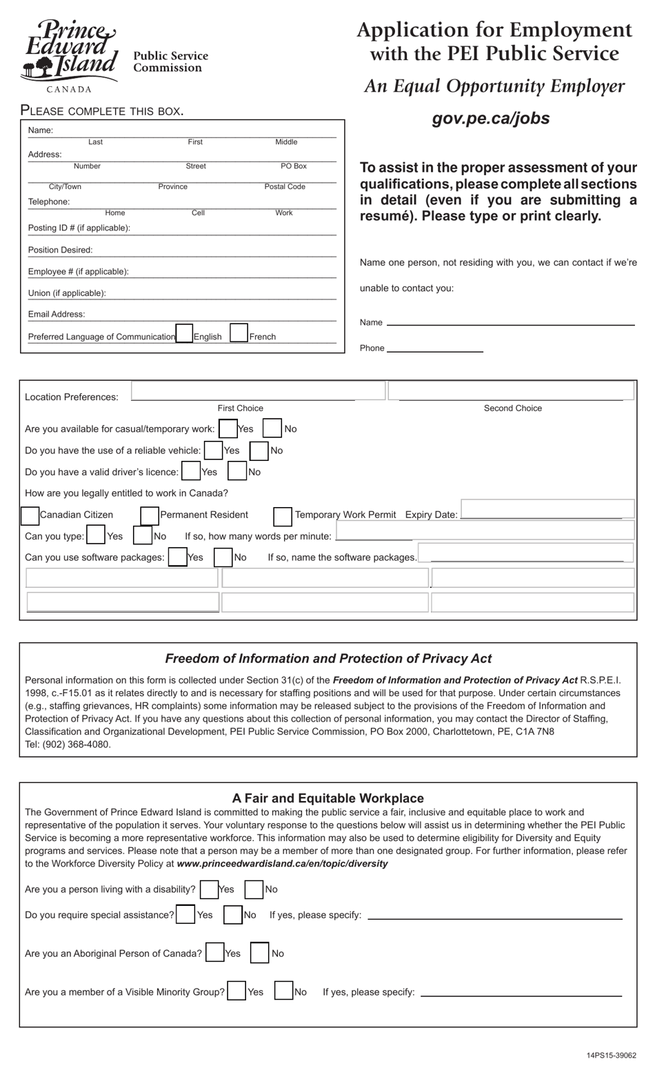 Form 14PS15-39062 - Fill Out, Sign Online and Download Fillable PDF ...