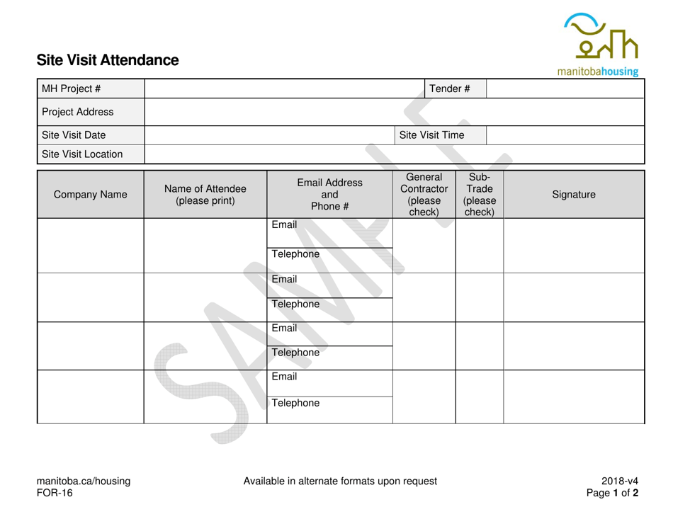 Form FOR-16 - Fill Out, Sign Online and Download Printable PDF ...
